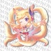 League of Legends - Ahri Chibi Fanart| Clear Vinyl Sticker | Water ...
