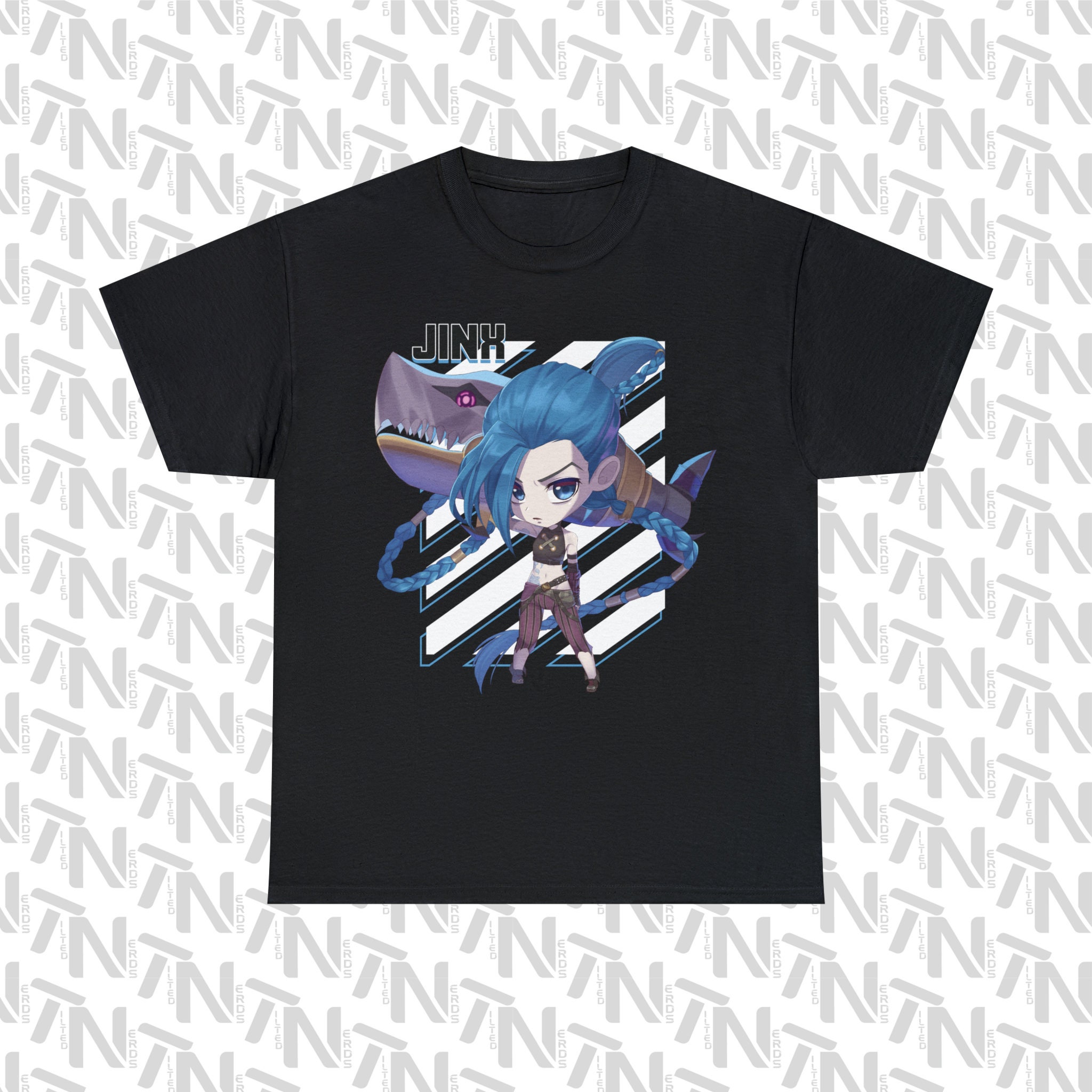 League of Legends Jinx Chibi Art/design Unisex T-shirt Video Game ...
