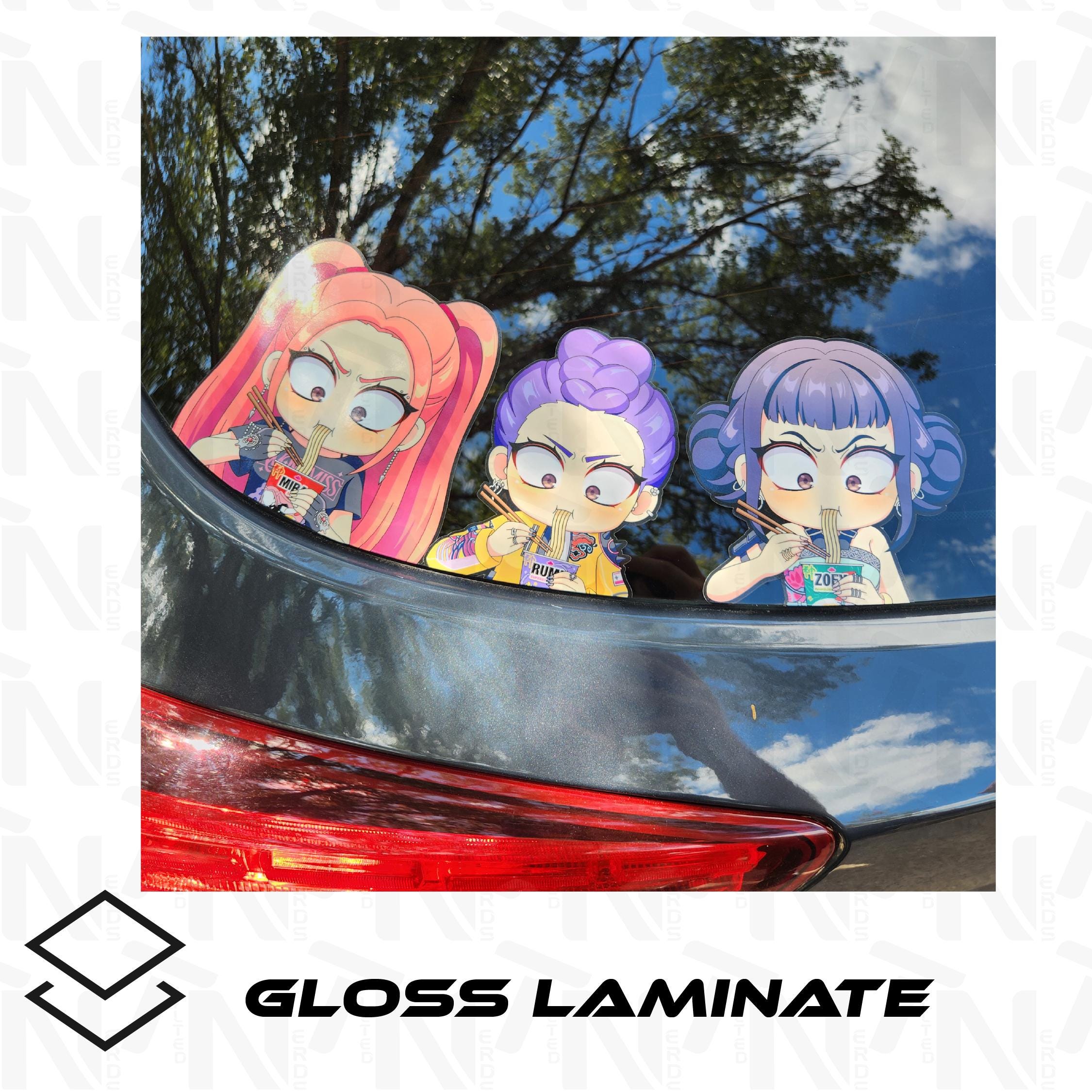 Anime Peekers Decals: Waterproof Vinyl / UV Laminated - Car, Laptop ...