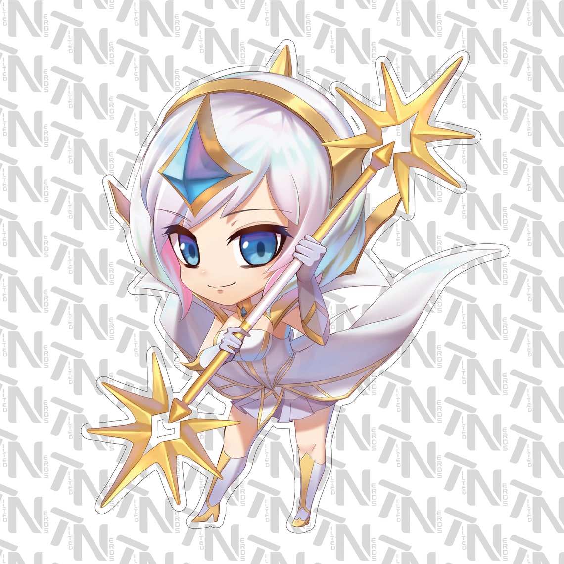 League of Legends - Lux Chibi Fanart| Clear Vinyl Sticker | Water ...