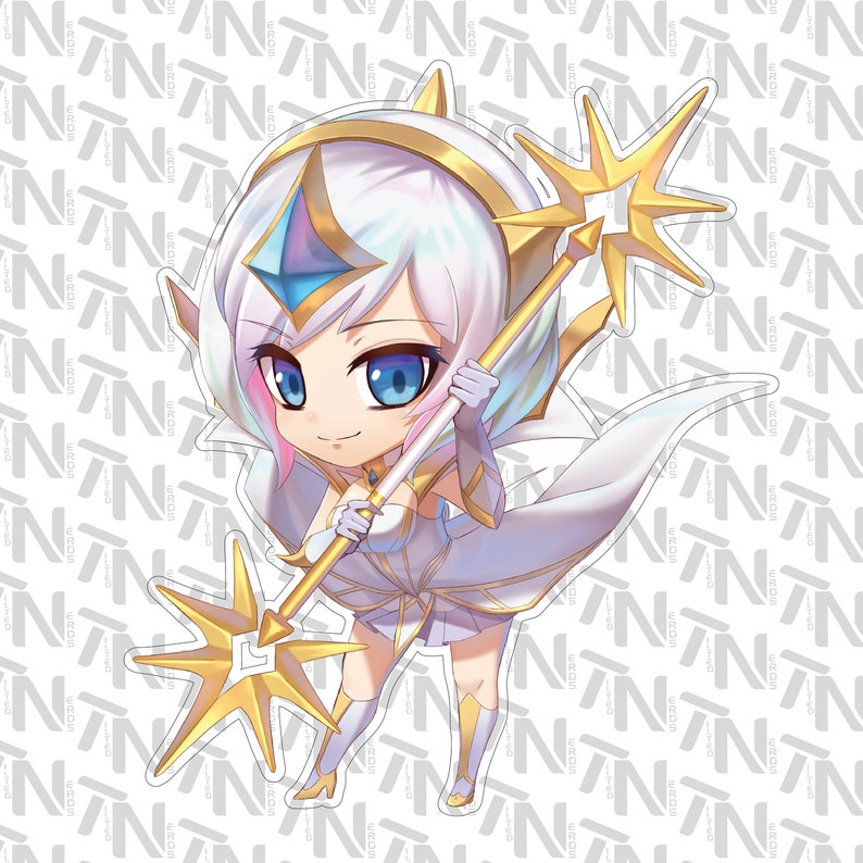 League of Legends Lux Chibi Sticker – Laminated Vinyl Art (5" H) - Etsy