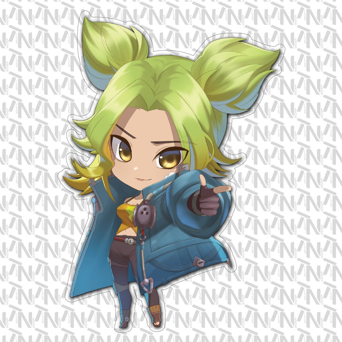 League of Legends - Zeri Chibi Fanart| Clear Vinyl Sticker | Water ...