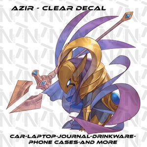 League of Legends - Azir Chibi Fanart| Clear Vinyl Sticker | Water ...