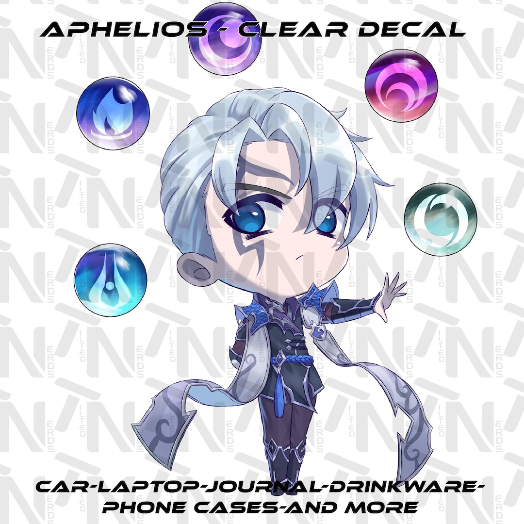 League of Legends - Aphelios Chibi Fanart| Clear Vinyl Sticker | Water ...
