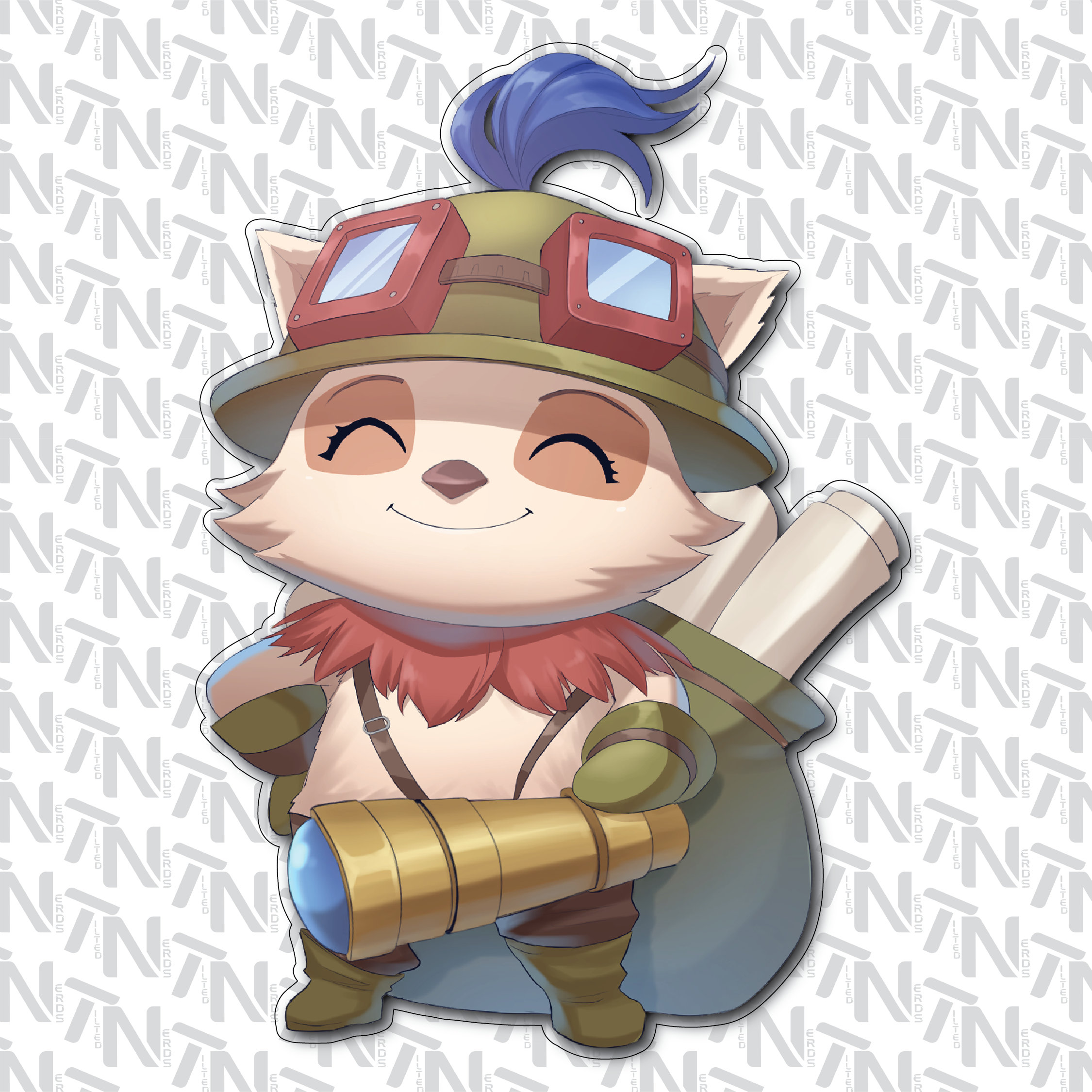 League of Legends - Teemo Chibi Fanart| Clear Vinyl Sticker | Water ...