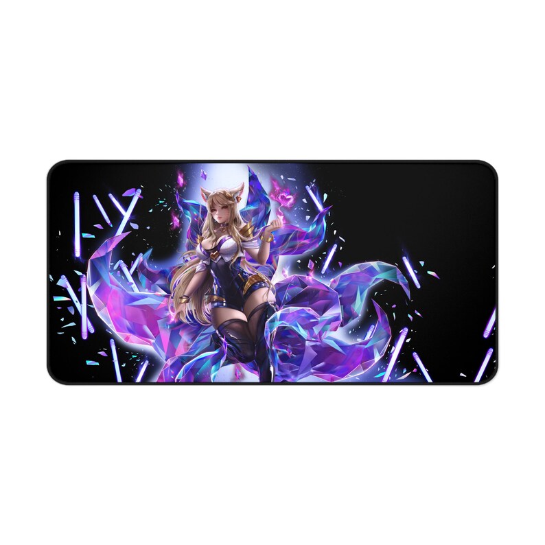 League of Legends Ahri KDA Fan Art XL Desk Mat 15 H X 31 w Anti Slip ...
