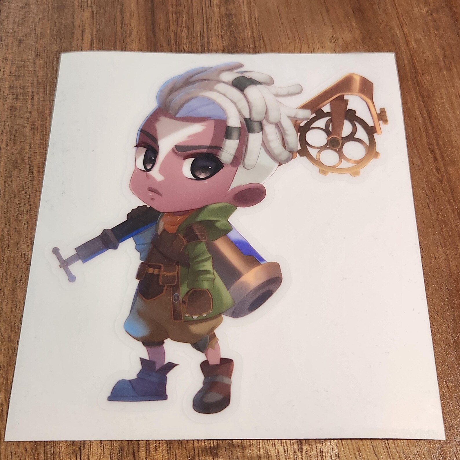 League of Legends - Ekko Chibi Fanart| Clear Vinyl Sticker | Water ...