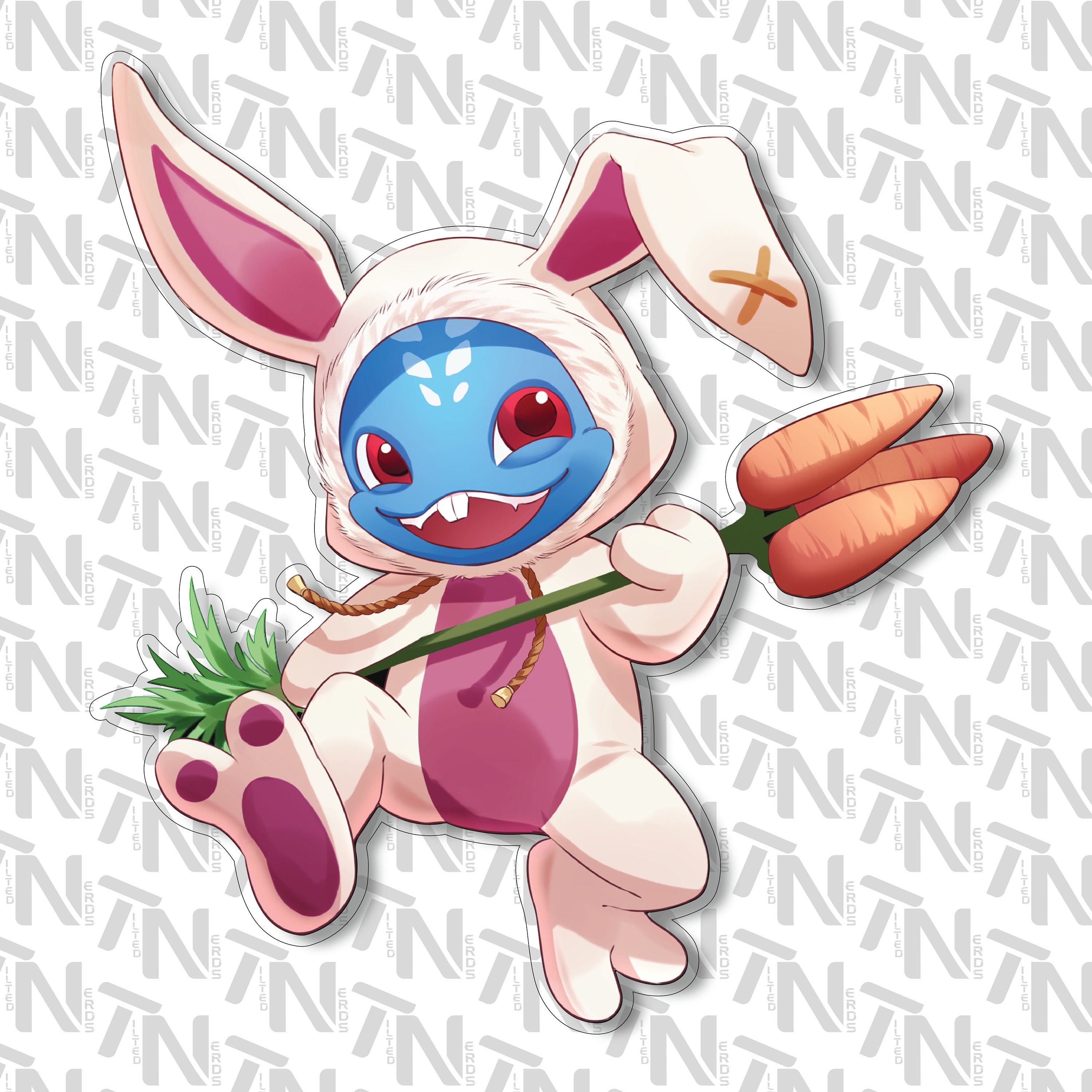 League of Legends Fizz Chibi Fanart Clear Vinyl Sticker Water Bottle ...