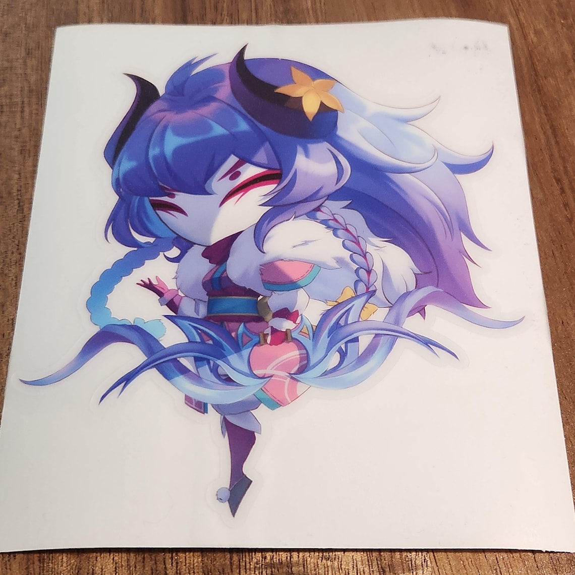 League of Legends - Kindred Chibi Fanart| Clear Vinyl Sticker | Water Bottle | Laptop | Gift ...