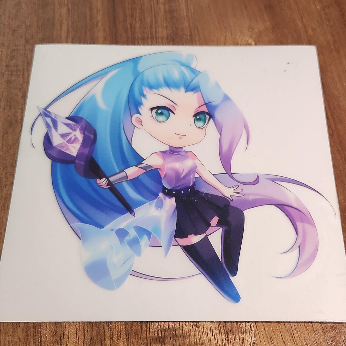 League of Legends - Seraphine Chibi Fanart| Clear Vinyl Sticker | Water ...