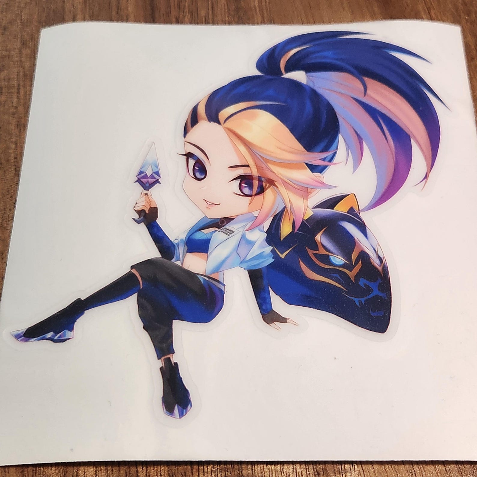 League of Legends - Akali Chibi Fanart| Clear Vinyl Sticker | Water ...