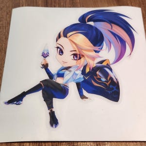 League of Legends - Akali Chibi Fanart| Clear Vinyl Sticker | Water ...