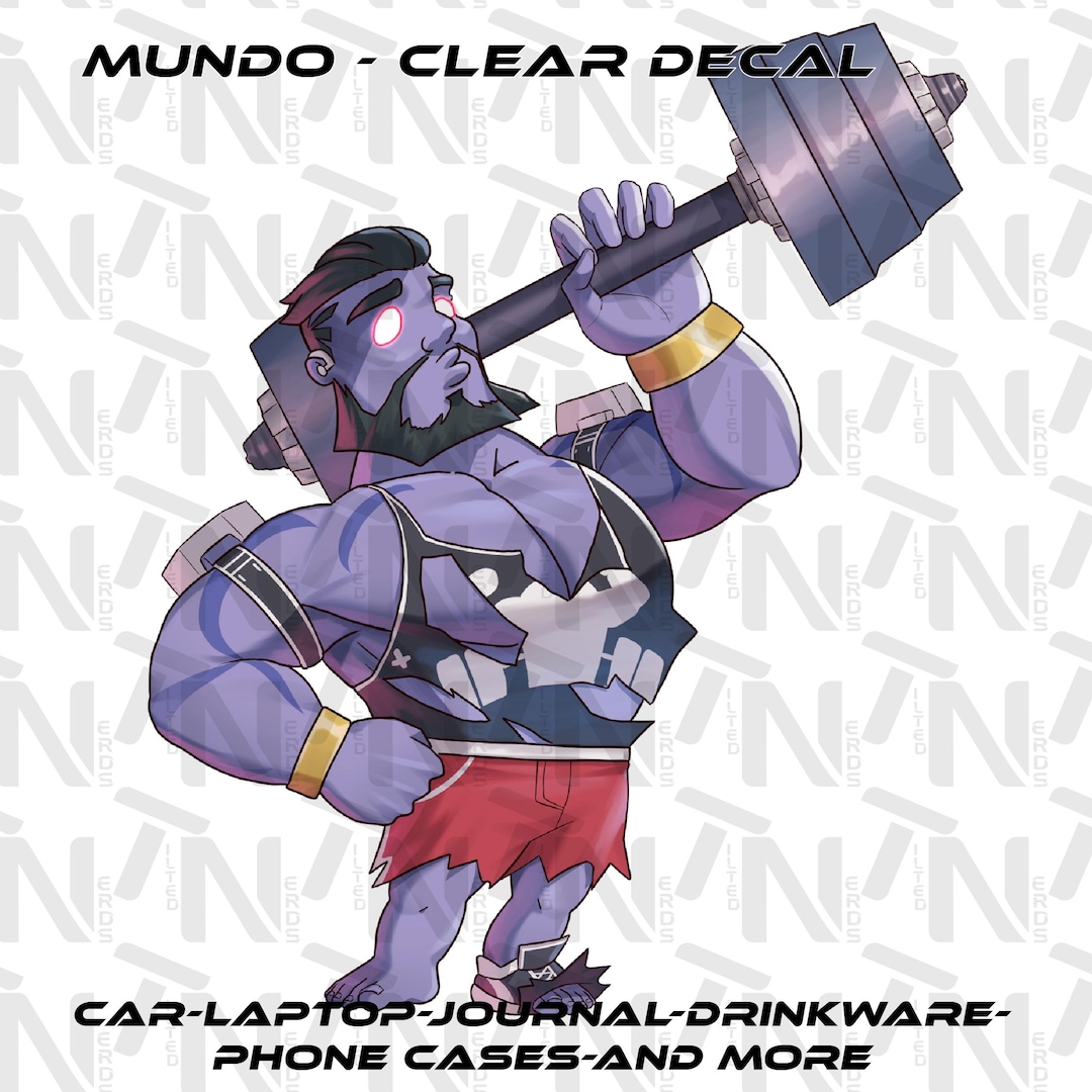 League of Legends - Mundo Chibi Fanart| Clear Vinyl Sticker | Water ...