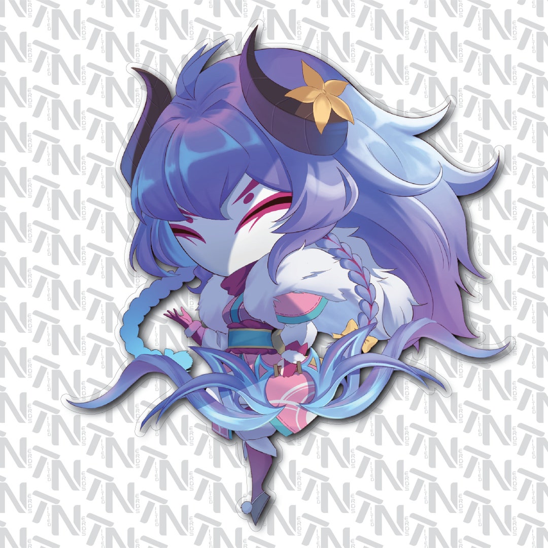 League of Legends - Kindred Chibi Fanart| Clear Vinyl Sticker | Water Bottle | Laptop | Gift ...