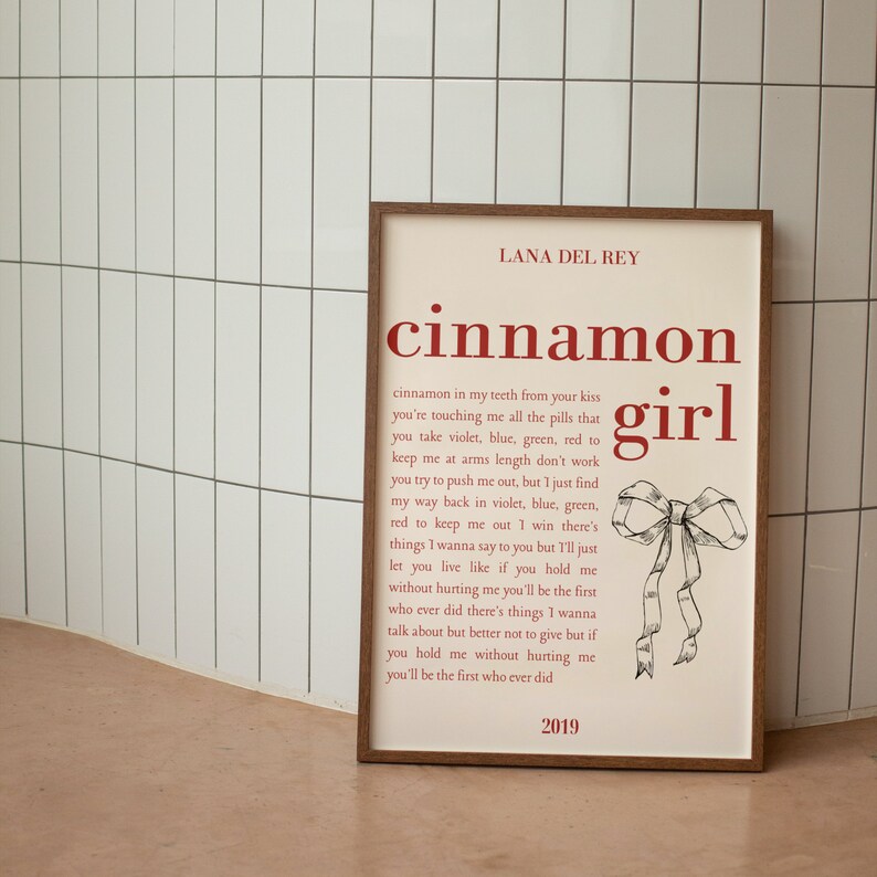 Lana Del Rey Poster Cinnamon Girl Poster Cinnamon Girl Lana - Etsy