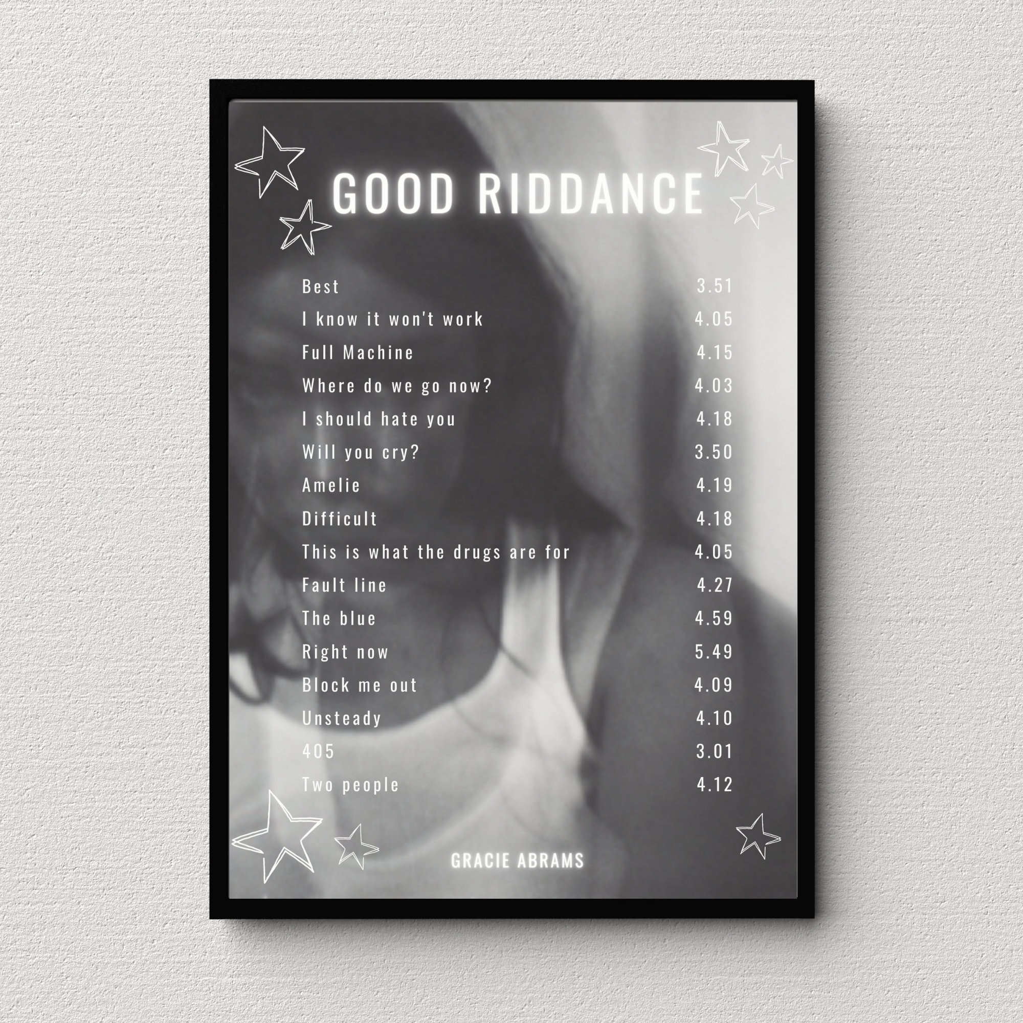 Gracie Abrams Poster, Gracie Abrams Good Riddance, Good Riddance Poster ...