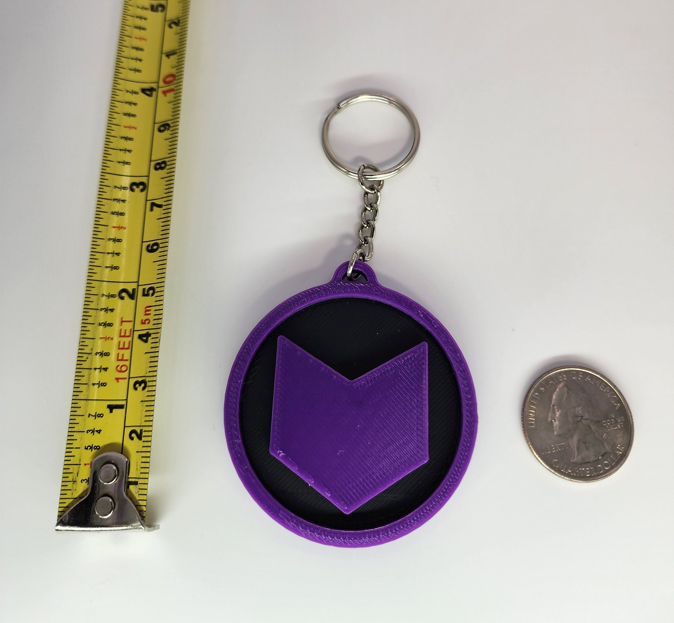 Hawkeye Keychain 3D Printed Double Sided - Etsy