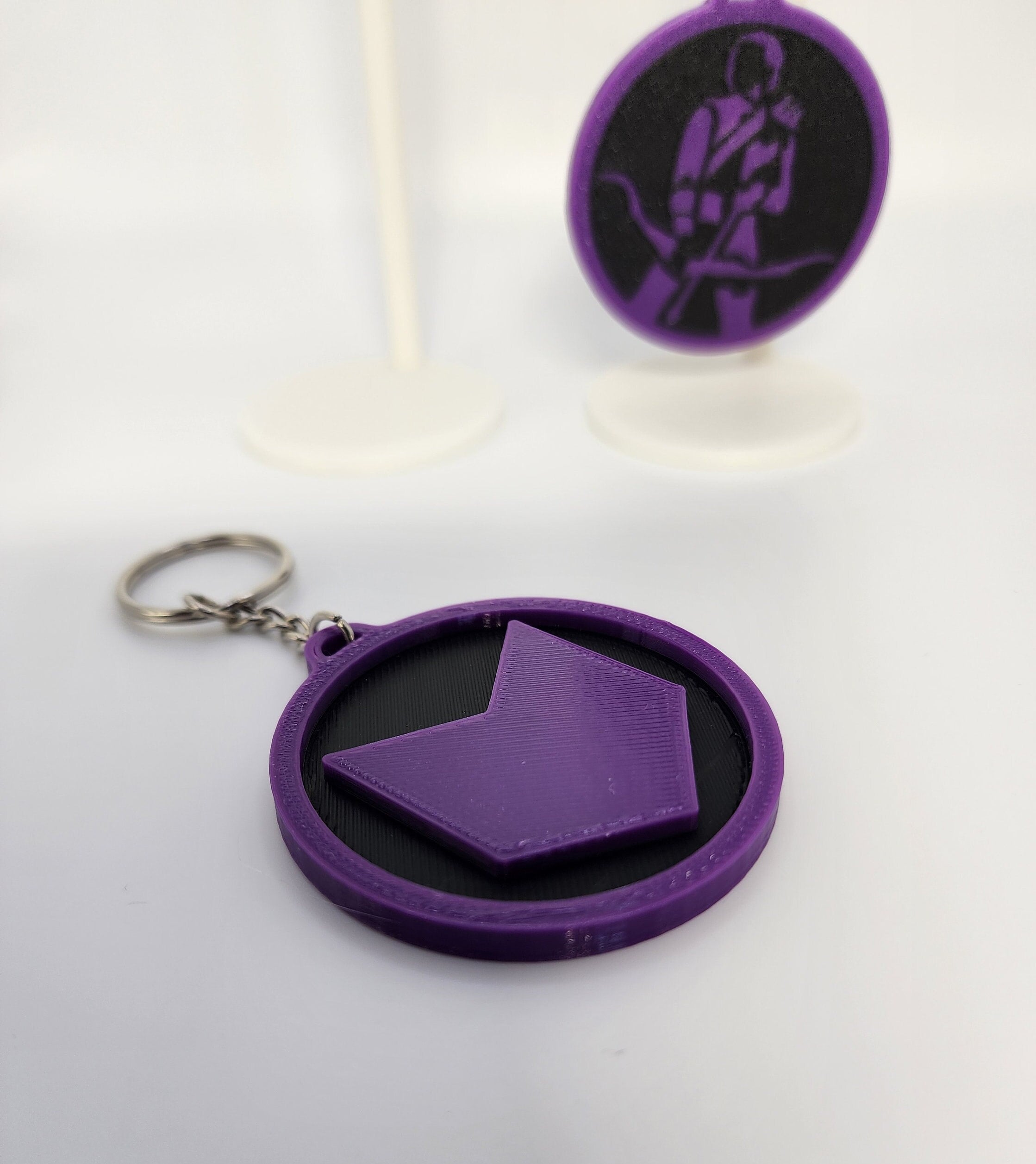 Hawkeye Keychain 3D Printed Double Sided - Etsy