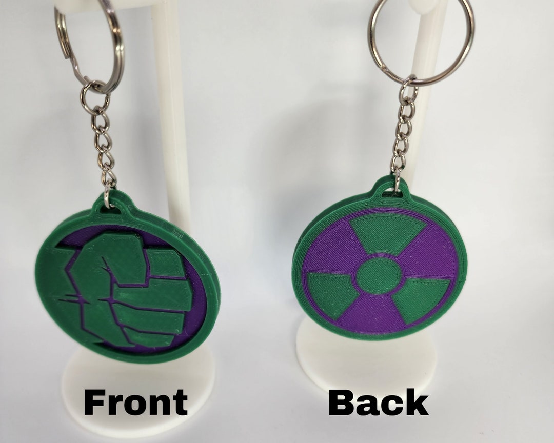 Hulk Keychain 3D Printed - Double Sided - Etsy