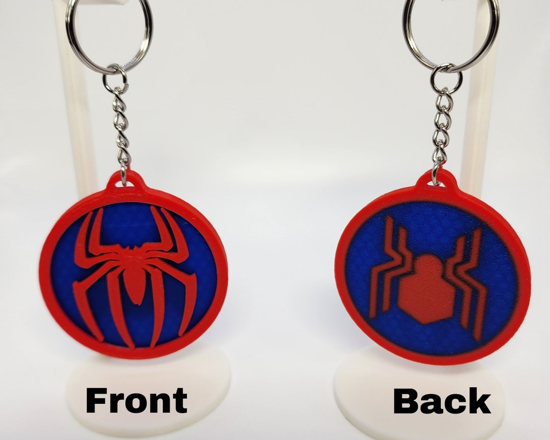 Spiderman Keychain 3D Printed - Double Sided - Etsy