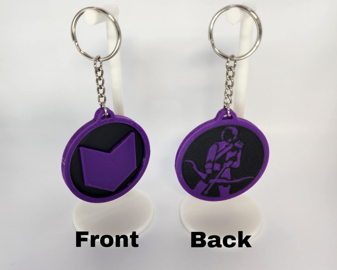 Hawkeye Keychain 3D Printed - Double Sided - Etsy