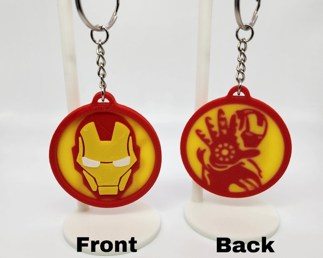 Ironman Keychain 3D Printed - Double Sided - Etsy