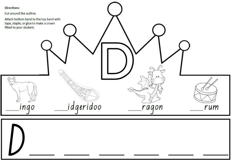 A-Z Letter Crowns, A-Z Sound Crowns, A-Z Alphabet Crowns, Indigenous ...