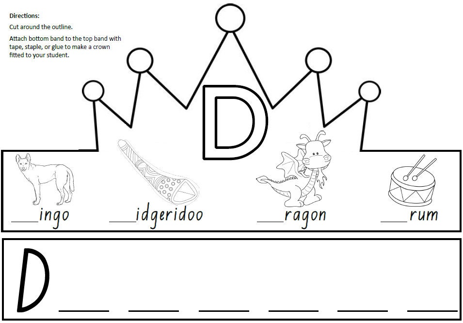 A-Z Letter Crowns, A-Z Sound Crowns, A-Z Alphabet Crowns, Indigenous ...