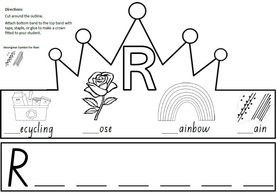 A-Z Letter Crowns, A-Z Sound Crowns, A-Z Alphabet Crowns, Indigenous ...