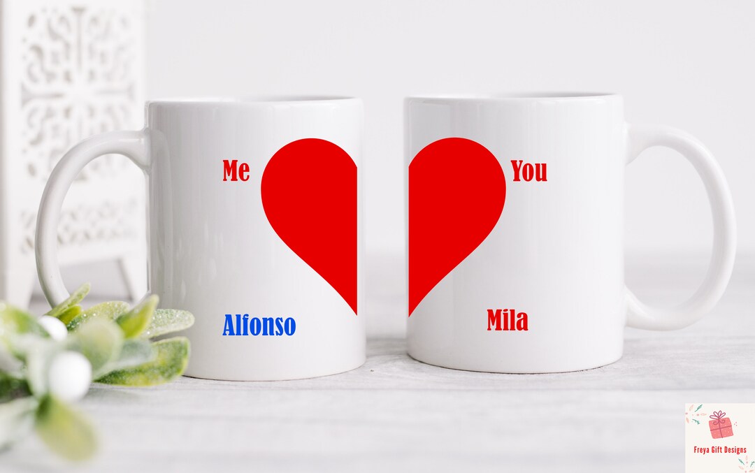 Twin Mugs! Photo and Write Mugs, Name Coffee Mugs, Custom Mugs, Gift ...
