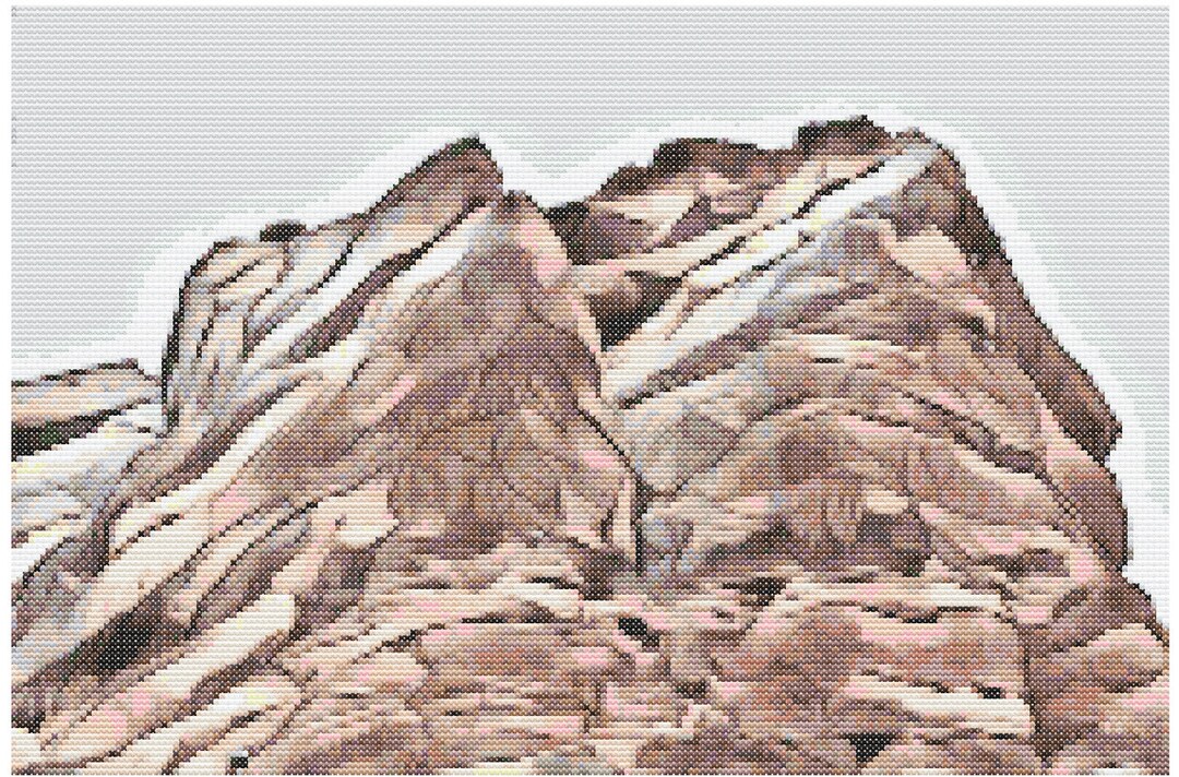 Red Rocks Digital PDF Pattern for Cross-stitch, From Photgraph - Etsy
