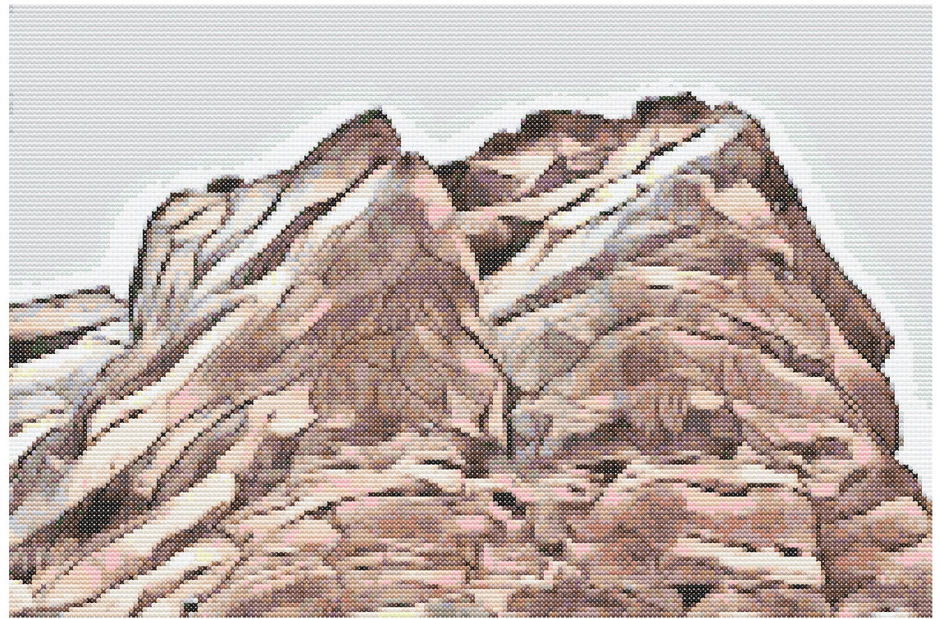 Red Rocks Digital PDF Pattern for Cross-stitch, From Photgraph - Etsy
