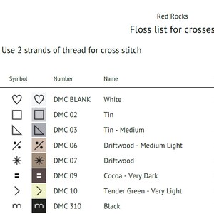 Red Rocks Digital PDF Pattern for Cross-stitch, From Photgraph - Etsy