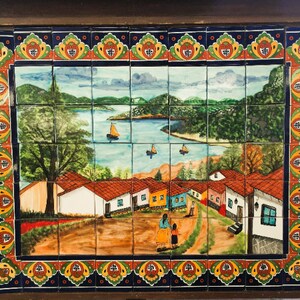 Talavera Mural 38.5 X 30 Mexican Tile Mural Mexican Wall Art - Etsy