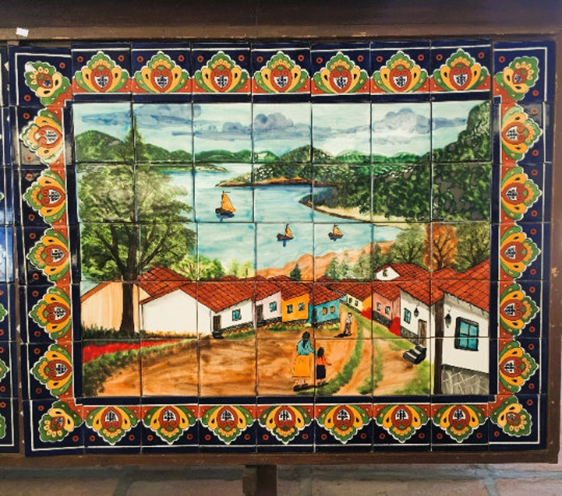 Talavera Mural 38.5 X 30 Mexican Tile Mural Mexican Wall Art - Etsy