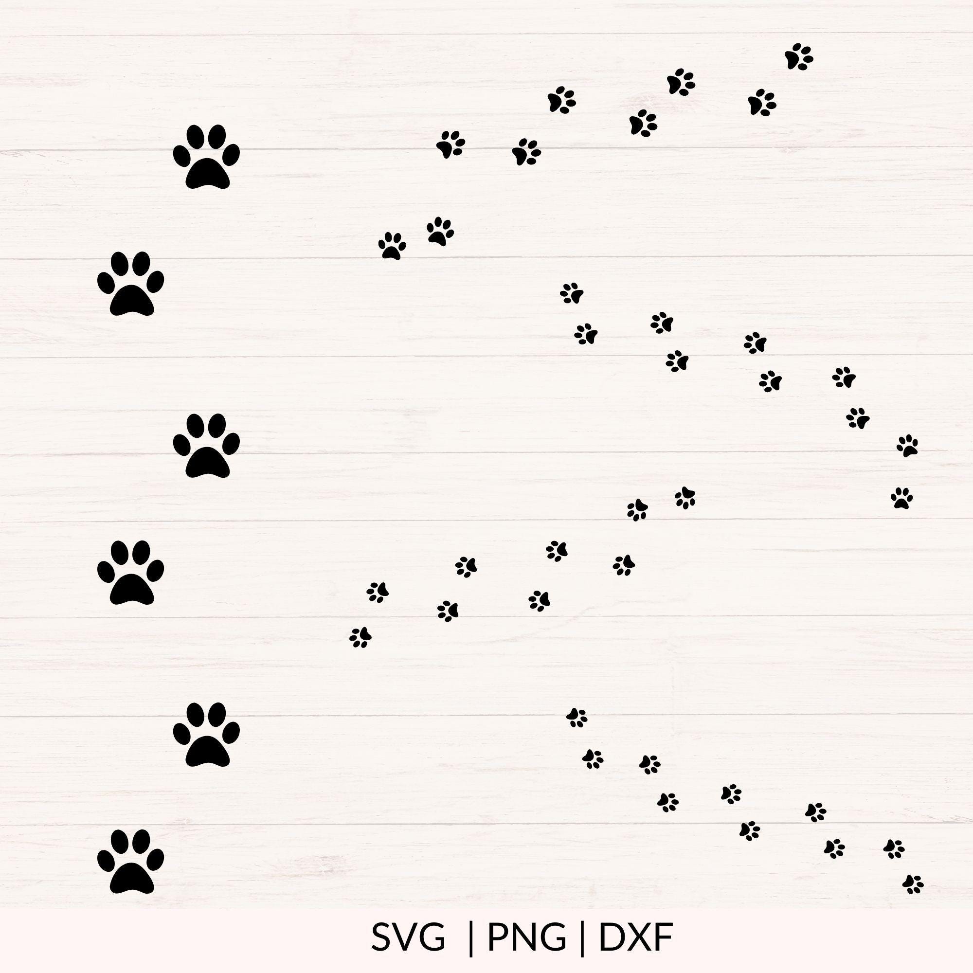 Paw Prints Svg Bundle, Paws Svg, Pets Svg, Png, Dxf, Pet Clipart ...