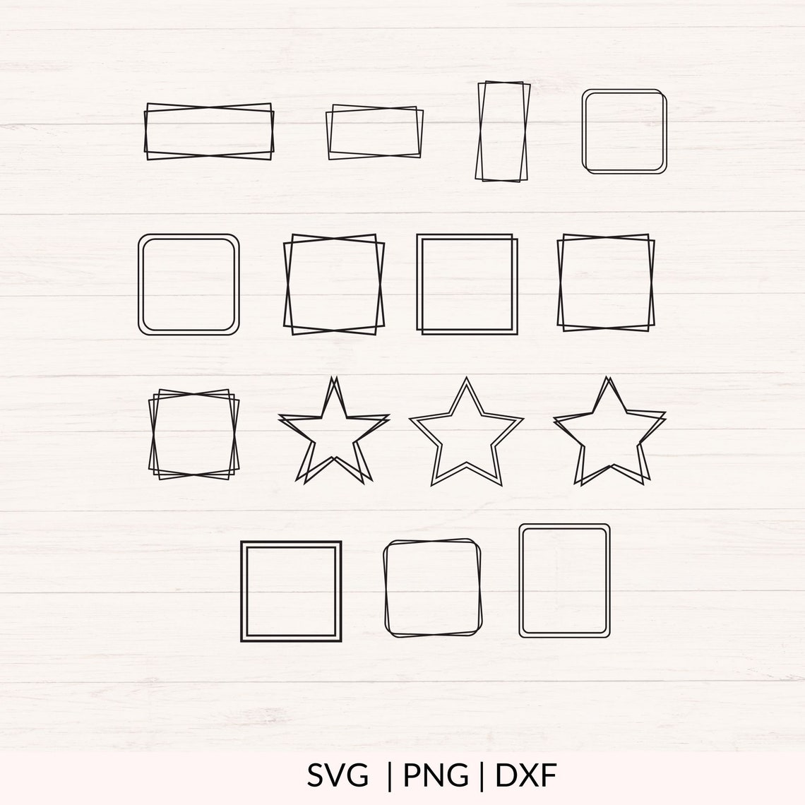 Double Frame Svg, Png, Dxf, Double Line Border, Double Border Frames ...