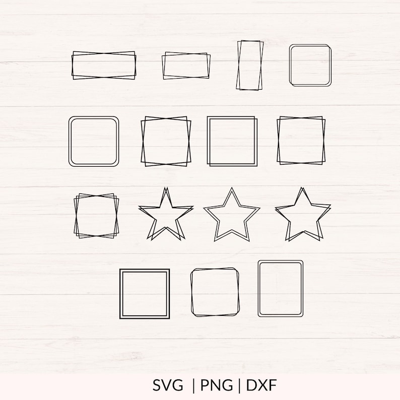 Double Frame Svg, Png, Dxf, Double Line Border, Double Border Frames ...
