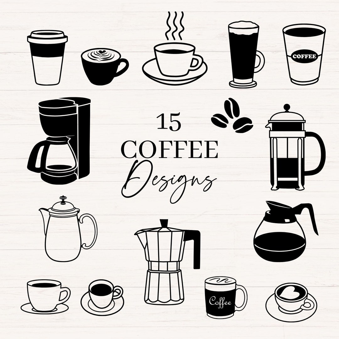 Coffee Svg Bundle, Coffee Svg, Png, Jpg, Dxf, Coffee Cup, Coffee Maker ...