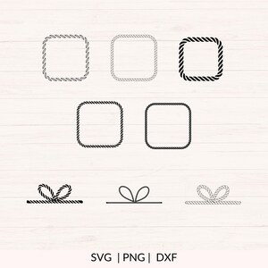 Rope Svg Bundle, Ropes Svg, Png, Dxf, Rope Clipart for Borders and ...