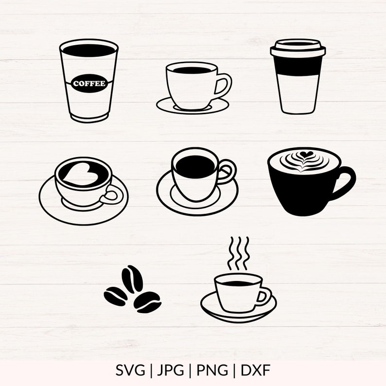 Coffee Svg Bundle, Coffee Svg, Png, Jpg, Dxf, Coffee Cup, Coffee Maker ...
