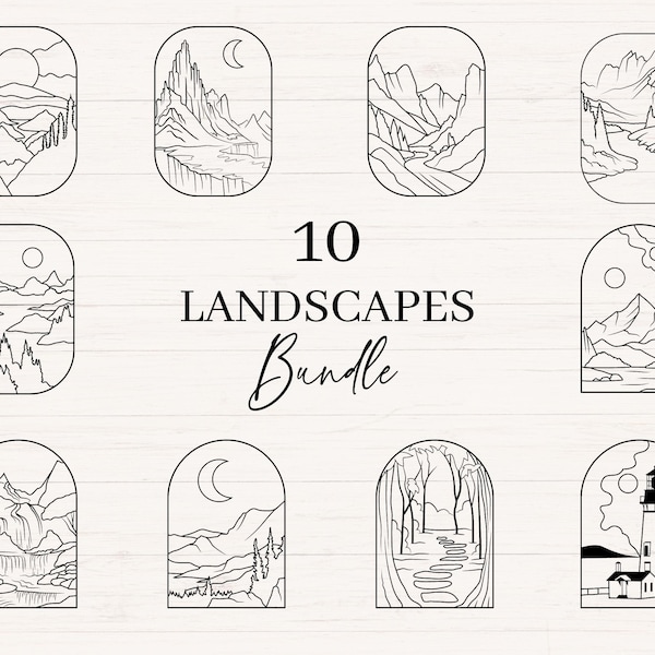 Landscape Svg - Etsy