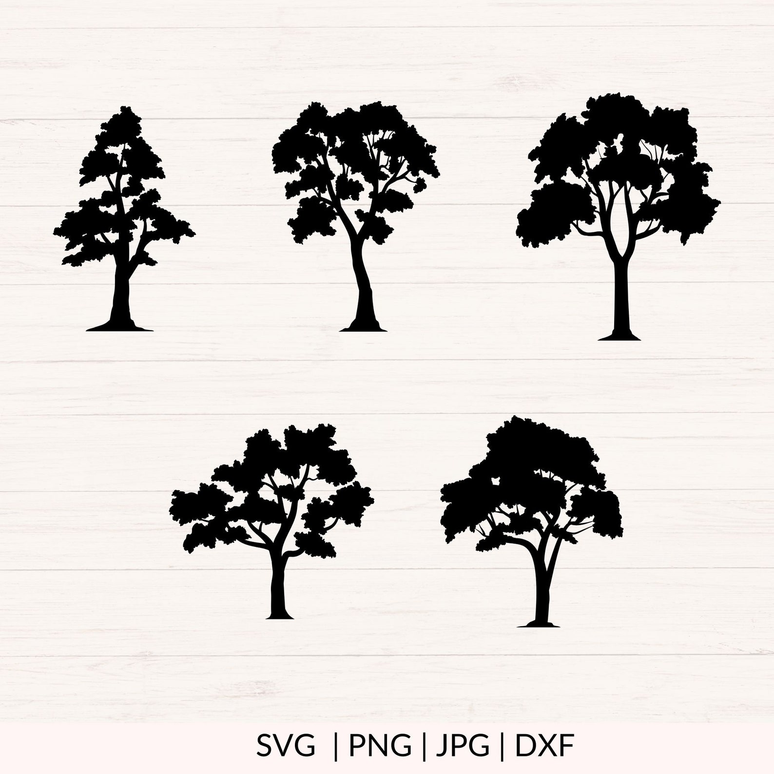 Trees Svg Bundle, Trees Svg, Png, Dxf, Forest Trees, Mountain Tree Svg ...