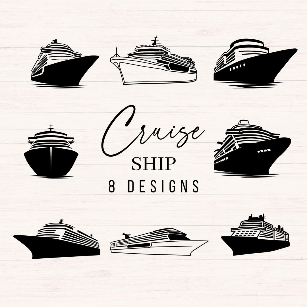 Cruise Ship Svg Bundle, Cruise Ship Svg, Png, Jpg, Dxf, Nautical ...