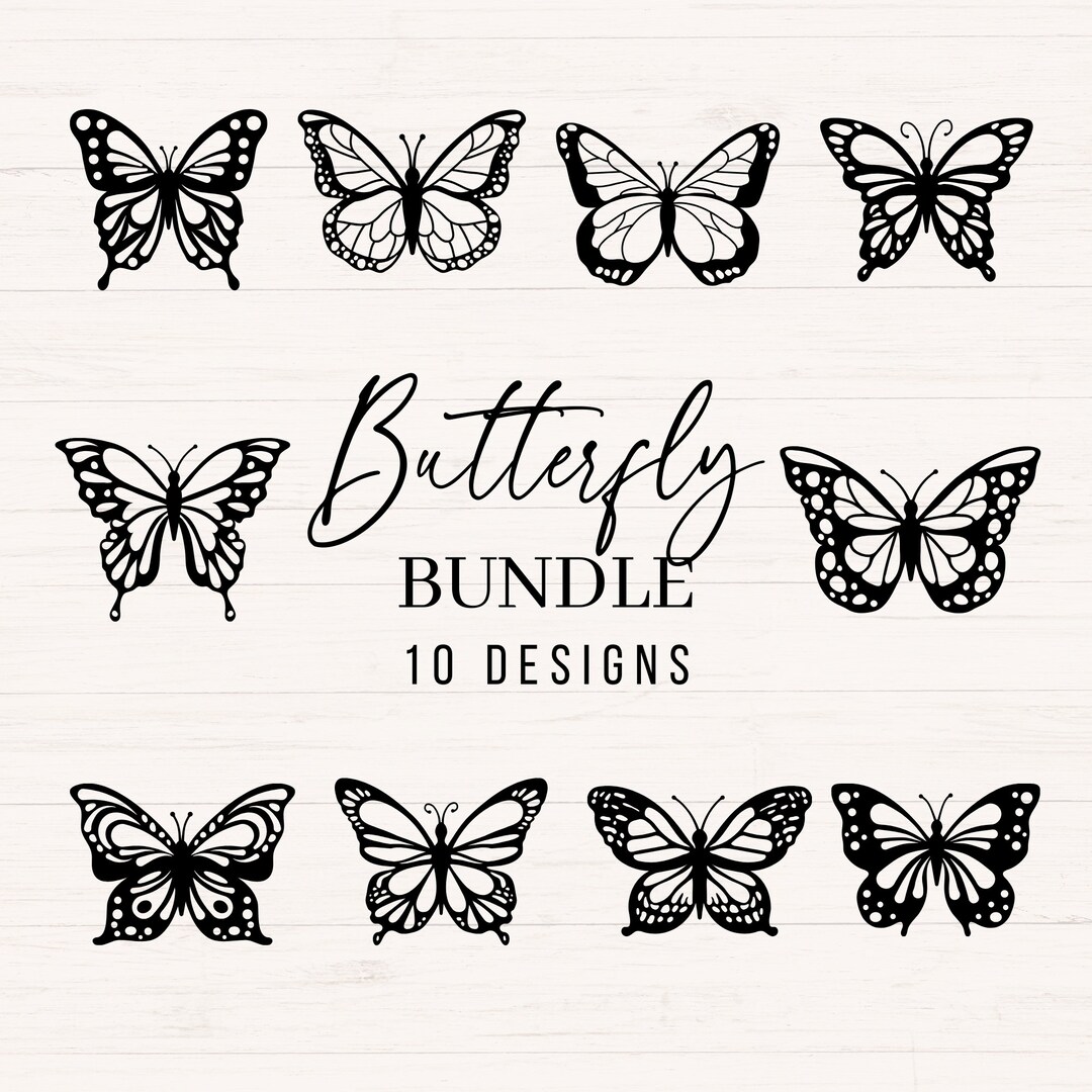 Butterfly Svg, Png, Dxf, Butterfly Bundle Svg, Butterflies Clipart for ...