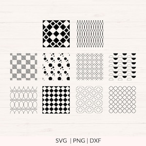 Seamless Patterns Svg, Png, Dxf, Simple Pattern Svg Bundle, Geometric ...