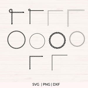 Rope Svg Bundle, Ropes Svg, Png, Dxf, Rope Clipart for Borders and ...