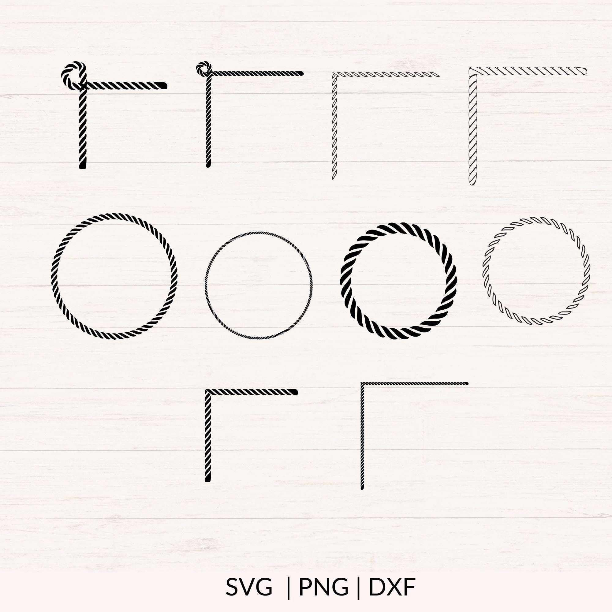 Rope Svg Bundle, Ropes Svg, Png, Dxf, Rope Clipart for Borders and ...