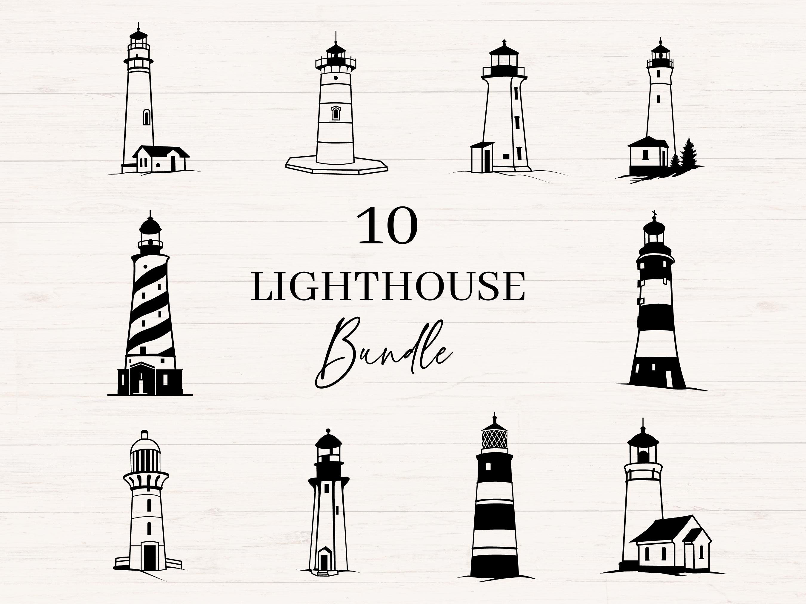 Lighthouse Clipart Black And White