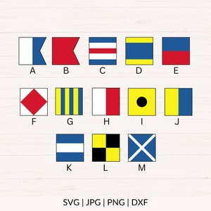 Nautical Flags Svg, Png, Jpg, Dxf, Nautical Flag Bundle, International ...